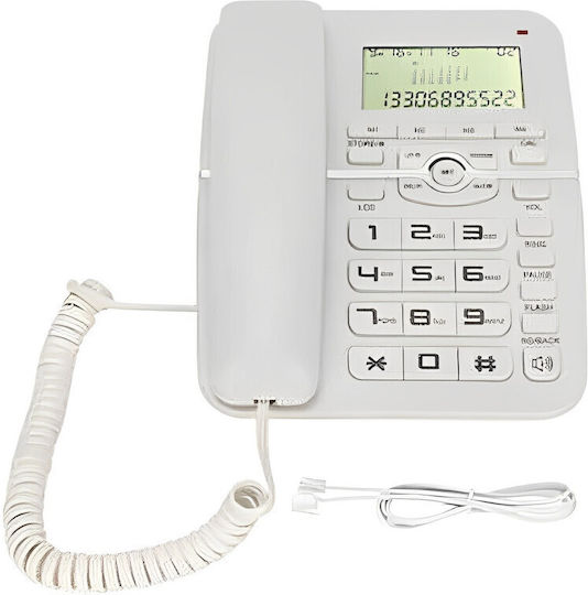 KX-T2028CID Ενσύρματο Τηλέφωνο Γραφείου Λευκό | Skroutz.gr