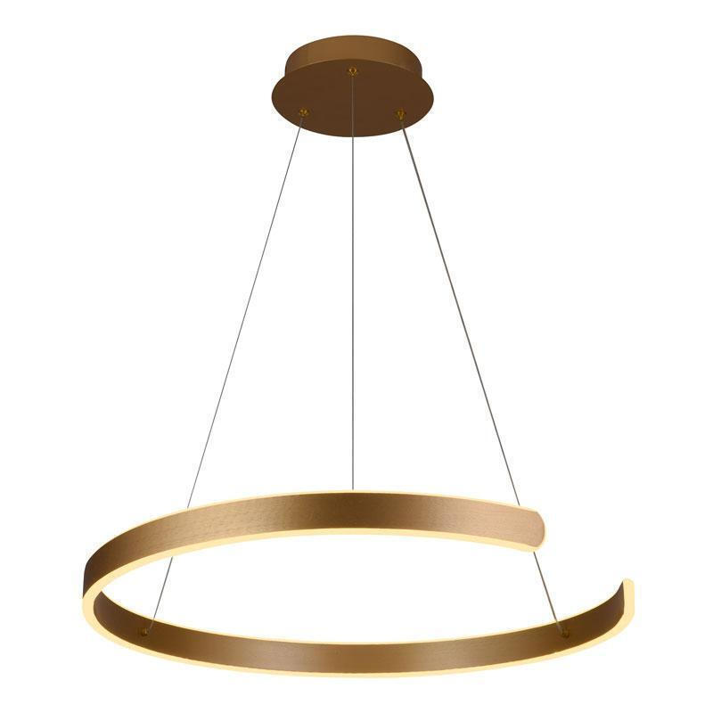 Metanor Μοντέρνο Κρεμαστό Φωτιστικό με Ενσωματωμένο LED σε Χρυσό Χρώμα ...