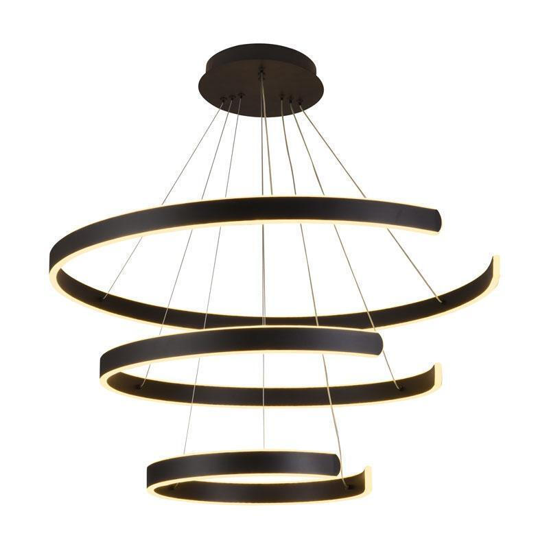 Metanor Μοντέρνο Κρεμαστό Φωτιστικό με Ενσωματωμένο LED σε Μαύρο Χρώμα ...