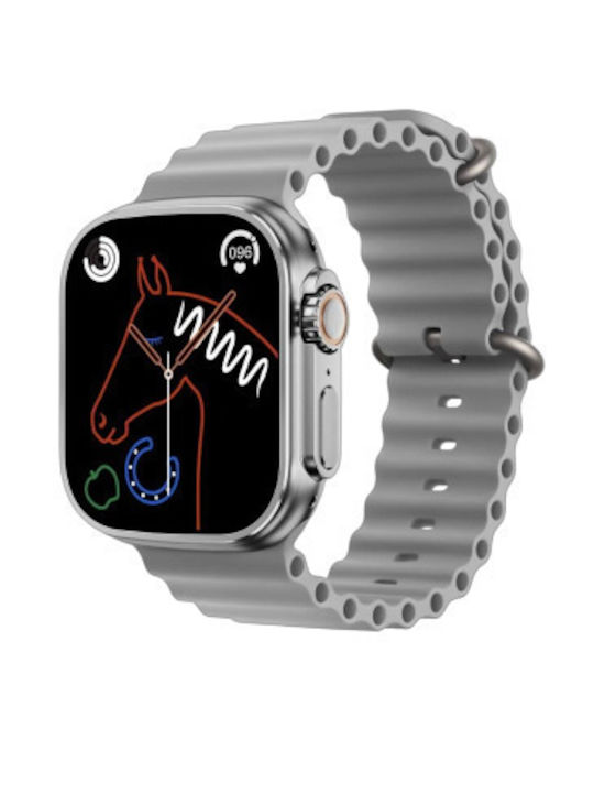 Awei H16 Ultra Smartwatch with Heart Rate Monitor (Silver) | Skroutz.cy