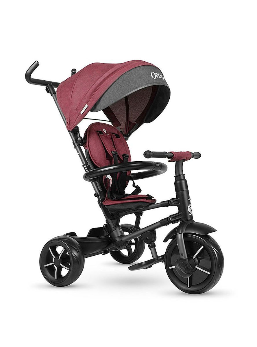 Q Play Παιδικό Τρίκυκλο Ποδήλατο Πτυσσόμενο με Σκίαστρο, Αποθηκευτικό ...