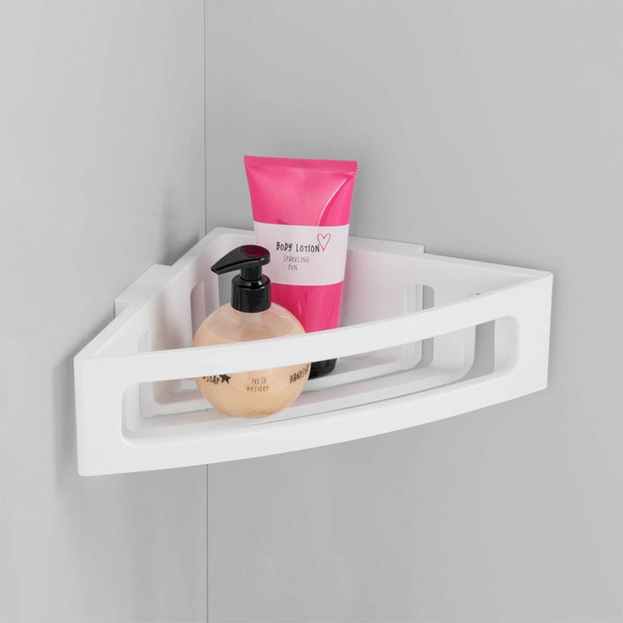 Wenko Bralia 25582100 Γωνιακή Επιτοίχια Ραφιέρα Μπάνιου Πλαστική με 1 ...