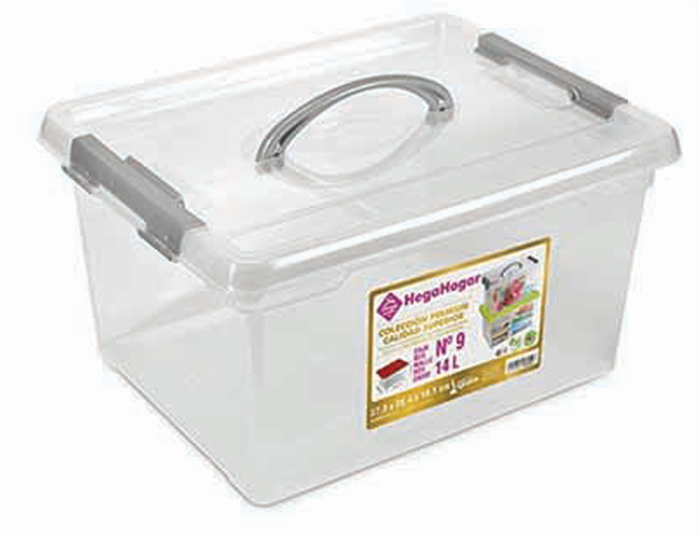 Hega Hogar Πλαστικό Κουτί Αποθήκευσης με Καπάκι 28.4x37.3x19.1cm 18954 ...