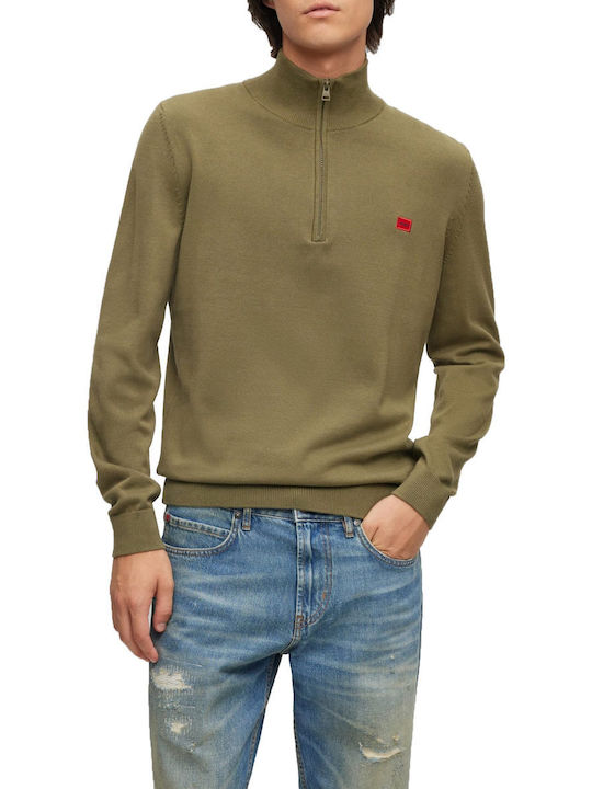 Hugo Boss Ανδρικό Πουλόβερ Μακρυμάνικο με Φερμουάρ Μαύρο 50474164-001 ...