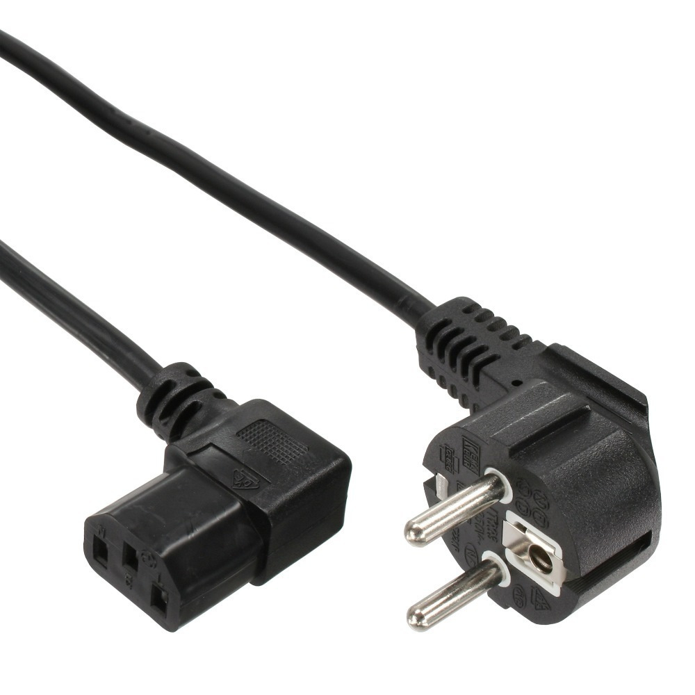 InLine IEC C13 / Schuko - IEC C13 / Schuko Cable 1.8m Μαύρο (16752 ...