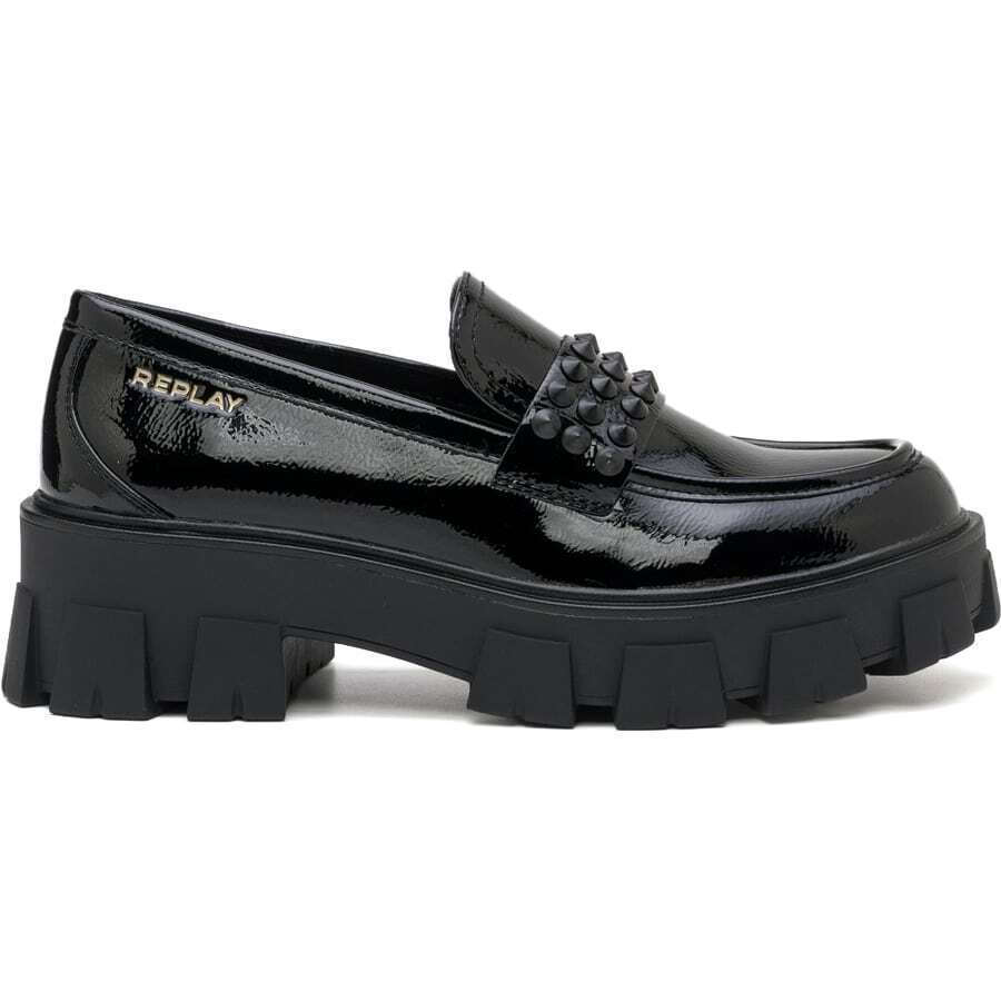 Replay Γυναικεία Μοκασίνια σε Μαύρο Χρώμα GWL79.000.C0010S-003 | Skroutz.gr