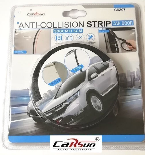 Carsun Αυτοκόλλητο Προστατευτικό Carbon Πόρτας Αυτοκινήτου σε Μαύρο Χρώμα C6207 | Skroutz.gr