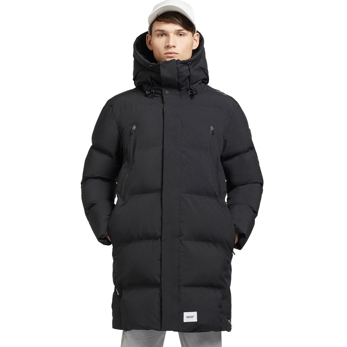 Khujo Clide Ανδρικό Χειμωνιάτικο Μπουφάν Puffer Αδιάβροχο Μαύρο ...