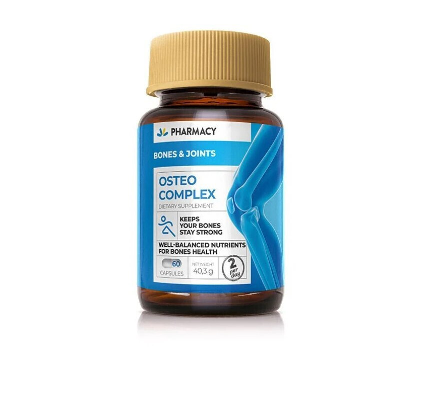 Pharmacy Osteocomplex Συμπλήρωμα για την Υγεία των Οστών 60 κάψουλες ...