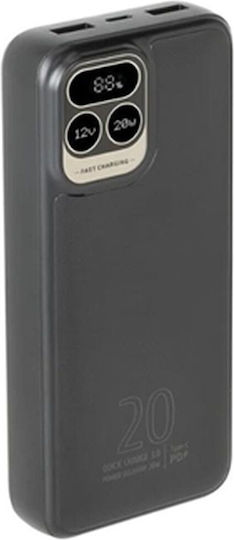 Rivacase Power Bank 20000mAh με 2 Θύρες USB-A Power Delivery Μαύρο ...