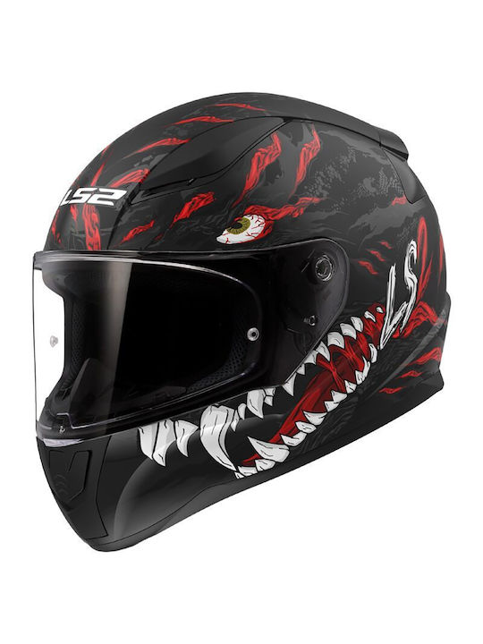 LS2 Rapid II FF353 Kaiju Matt Black/Red/White Κράνος Μηχανής Full Face ...