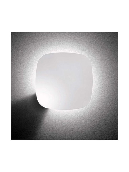 Gea Luce Μοντέρνο Φωτιστικό Τοίχου με Ενσωματωμένο LED σε Λευκό Χρώμα ...