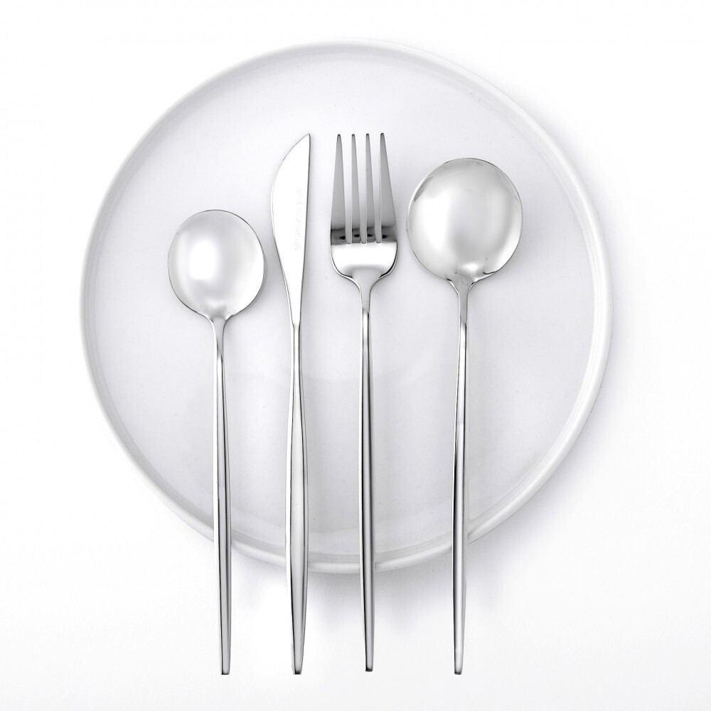 SP Tableware Σετ Μαχαιροπίρουνα Ανοξείδωτα Ασημί 24τμχ | Skroutz.gr