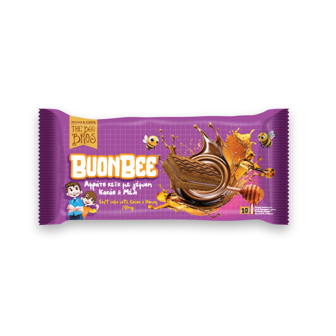 The Bee Bros Buonbee Αφράτο Κέικ με Γεύση Μελι & Κακαο Χωρίς Προσθήκη ...