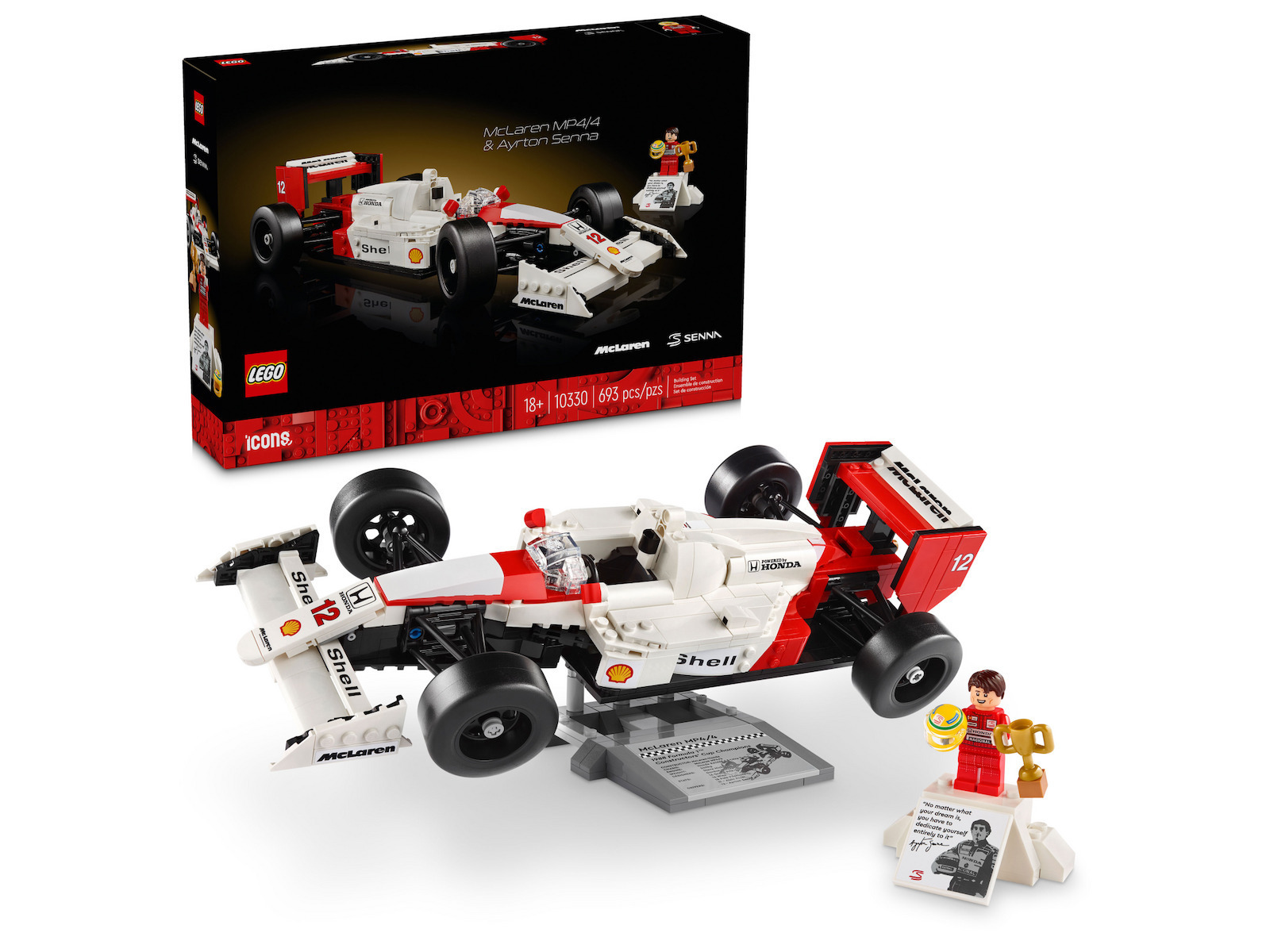 LEGO Icons McLaren MP4/4 & Ayrton Senna για 18+ ετών Ετών 693τμχ 10330 ...