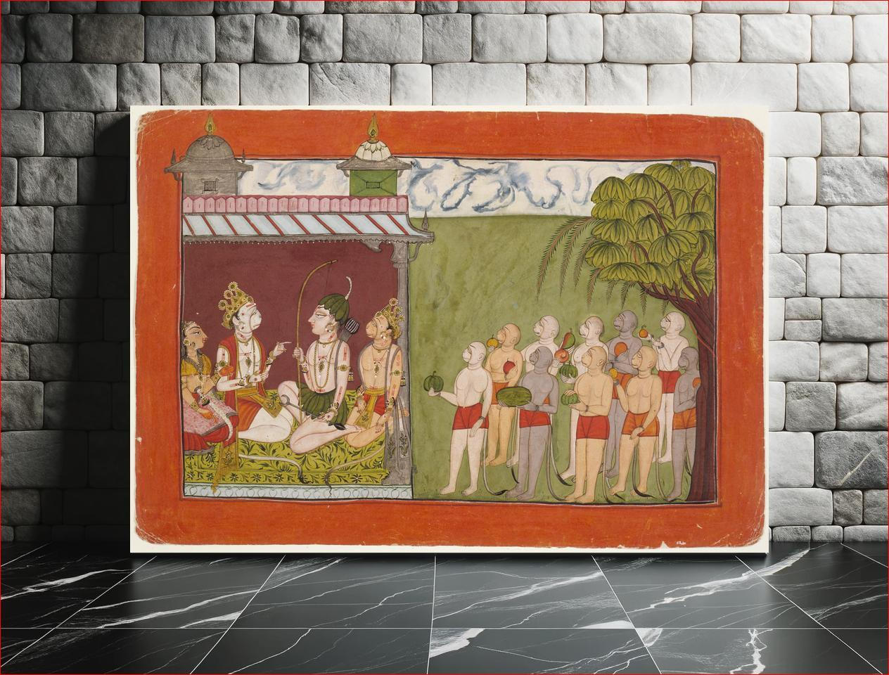 iLovePrints Lakshmana Meets With Tara, Sugriva, And Hanuman In The ...