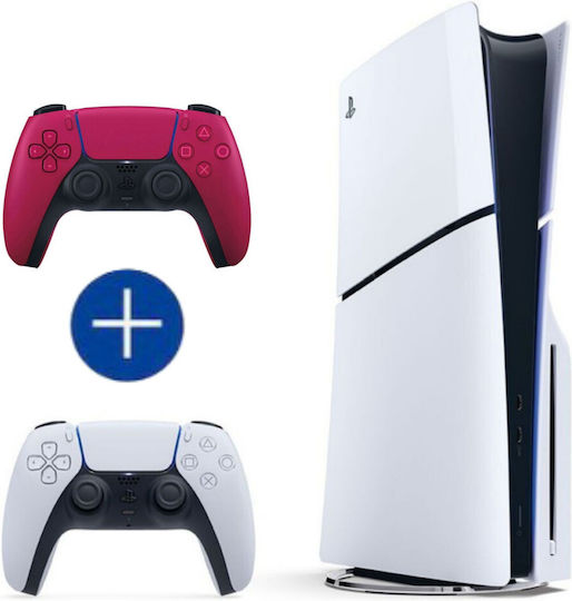 Sony PlayStation 5 Slim 1TB & 2nd Dualsense Controller Cosmic Red ...