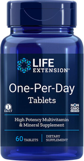 Life Extension One-Per-Day Tablets Βιταμίνη για Ενέργεια 60 ταμπλέτες ...