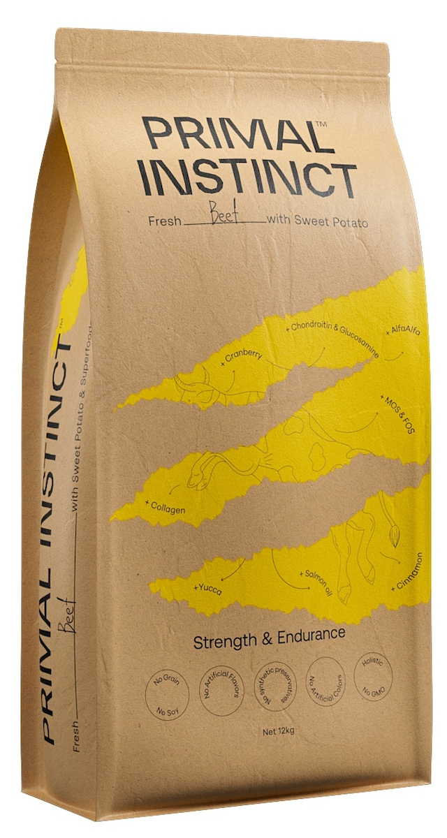 Primal Instinct 12kg Hrană Uscată pentru Câini cu Vițel, Cartofi, Carne ...