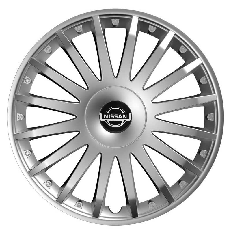 Versaco Set de tăvi pentru jante auto Crystal cu emblema Nissan 4buc 14 ...