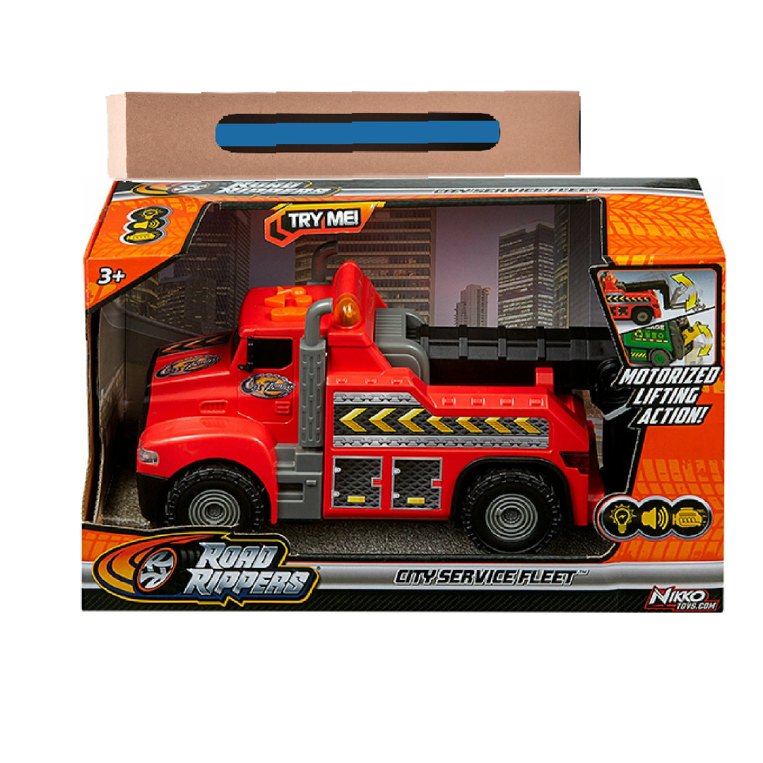 Jucărie lumânare Super Macara Roșie cu Lumină și Sunete Tow Truck Road ...