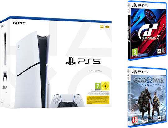 Sony PlayStation 5 Slim 1TB & God of War Ragnarok & Gran Turismo 7 | Skroutz.gr