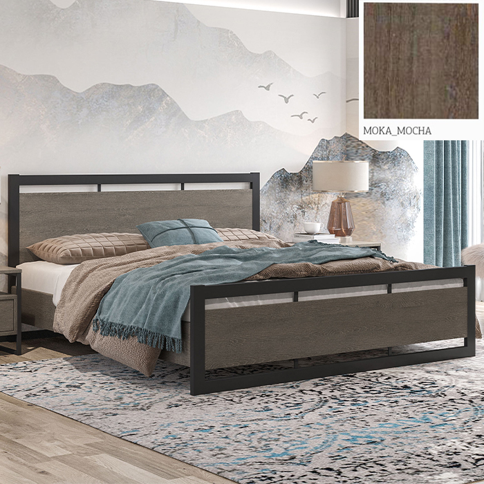 Νο 97 Κρεβάτι Υπέρδιπλο Ξύλινο Μόκα-Moccha για Στρώμα 160x200cm SV97 ...