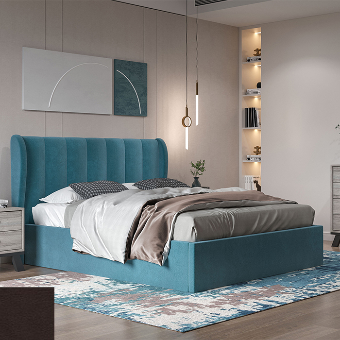 Νο 82 Κρεβάτι Υπέρδιπλο Επενδυμένο με Ύφασμα Καφέ-Brown Enjoy 4 για ...