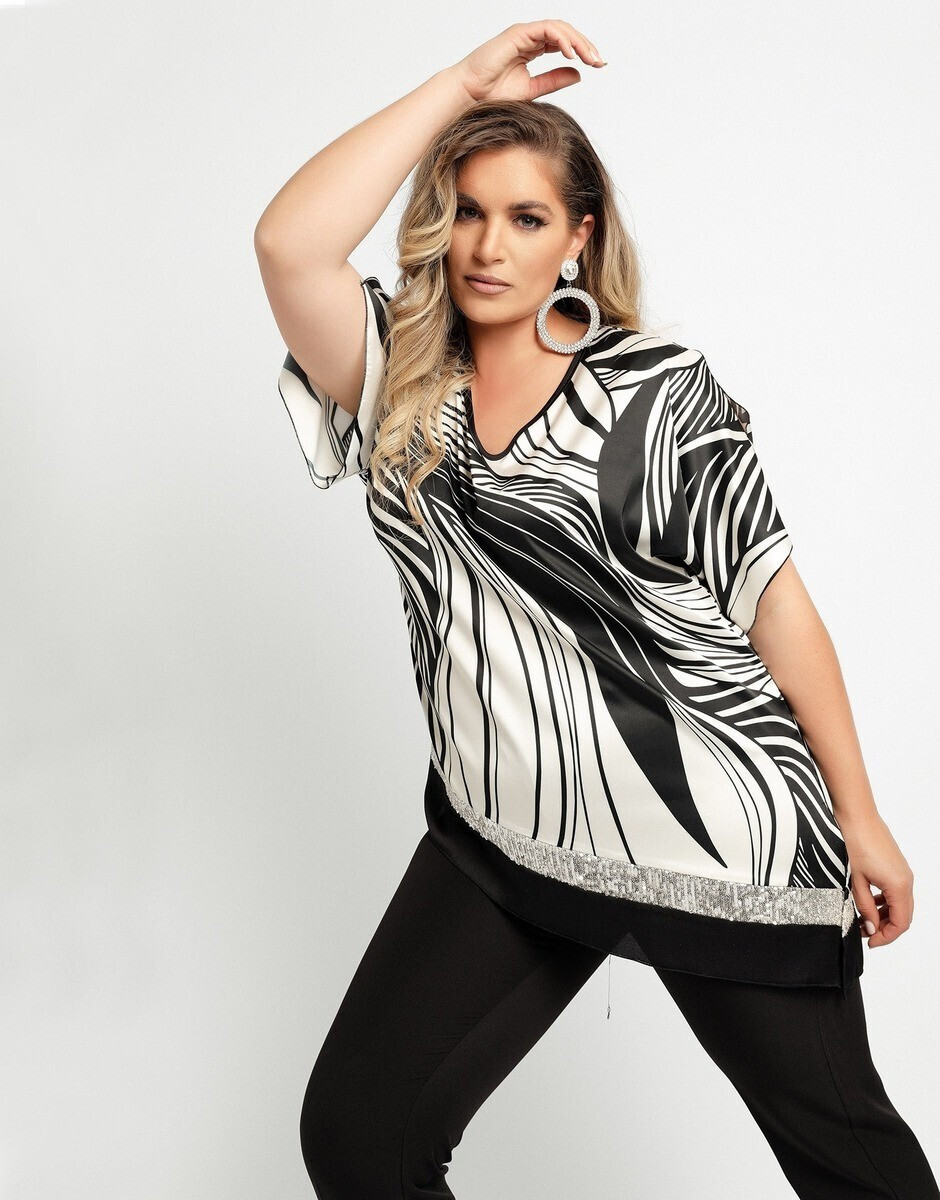 Dina Γυναικεία Μπλούζα Σατέν Μαυρη 24-10-10911c_black | Skroutz.gr