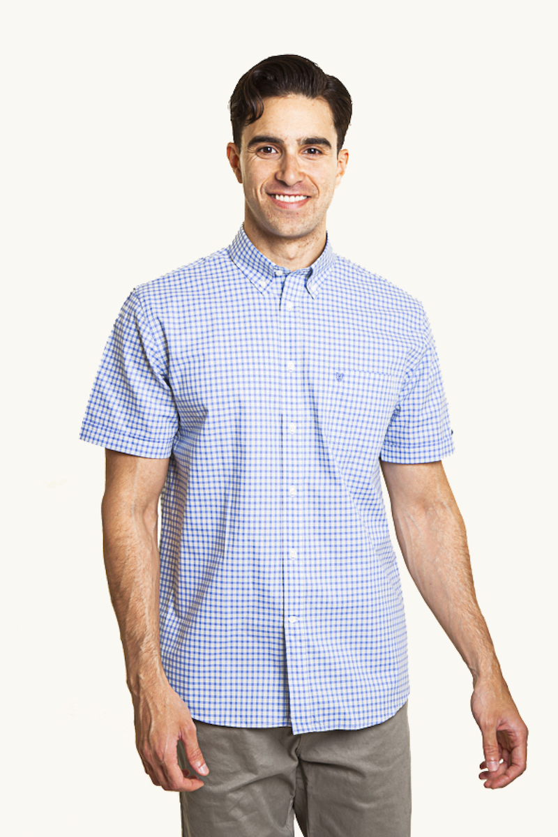 The Bostonians Ανδρικό Πουκάμισο Κοντομάνικο Βαμβακερό με Κανονική ...