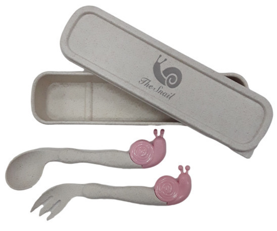 Zmart Imports Σετ Βρεφικά Μαχαιροπίρουνα από Πλαστικό σε Θήκη Μπεζ ...