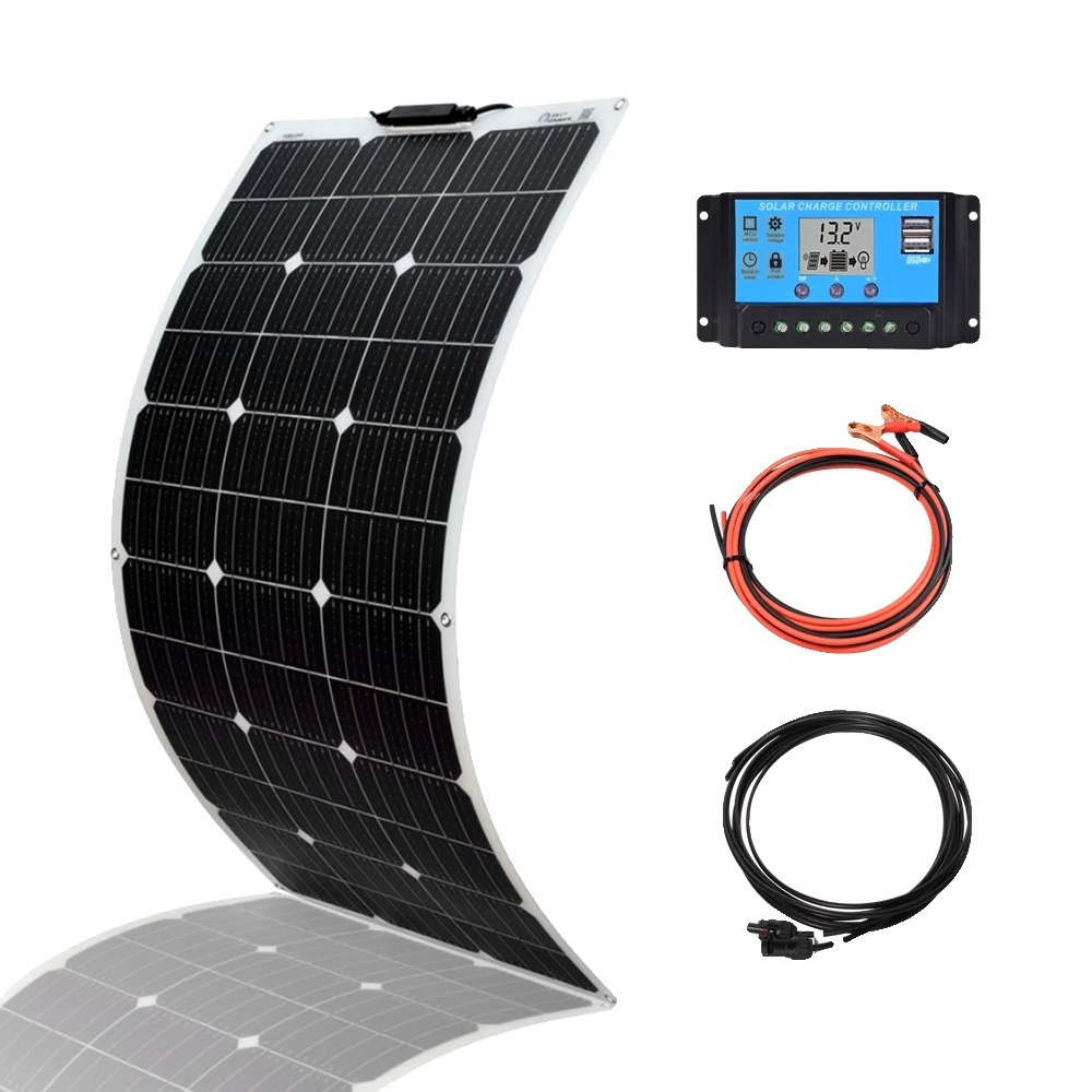 Kit Panou Solar Flexibil 24% Eficiență Impermeabil Durabil 12v 100w ...