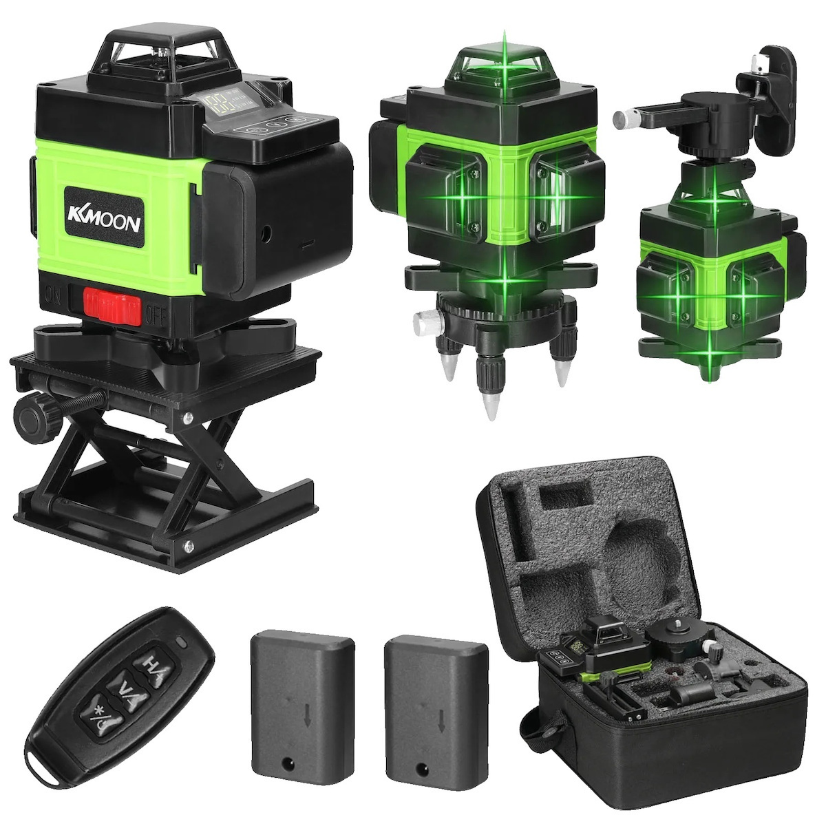 16 Lines Laser Level Self-leveling Rechargeable Tripod No Tripod Stand ...