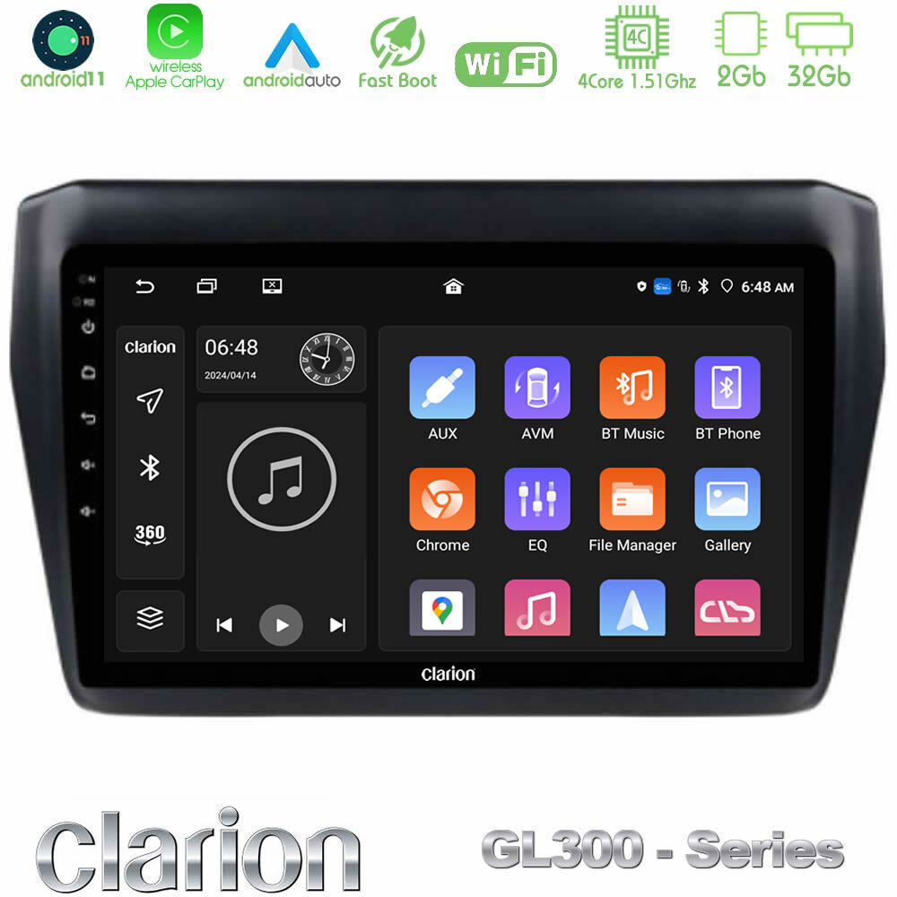 Clarion Sistem Audio Auto pentru Suzuki Rapid 2017-2023 (Bluetooth/USB ...