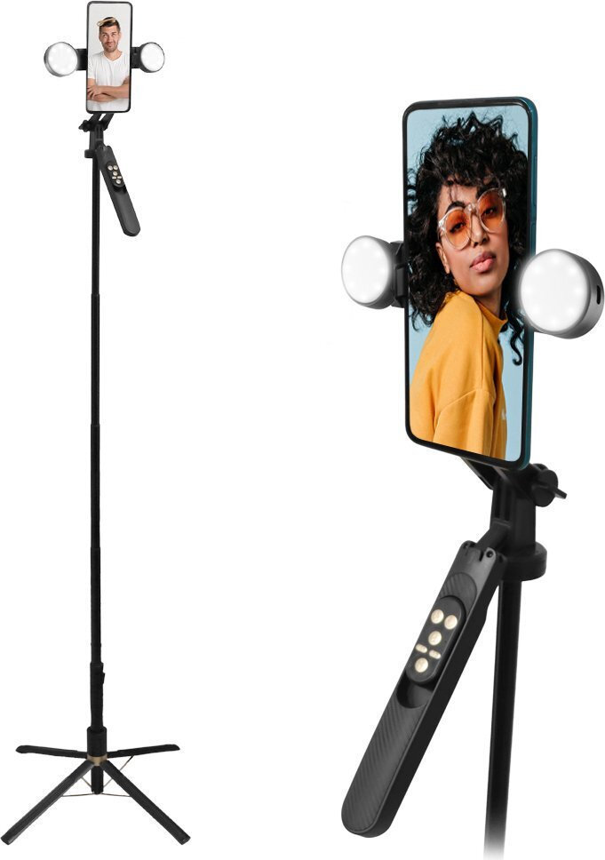 Volte-Tel Selfie Stick Τρίποδο Κινητού με Bluetooth Μπλε 8360336 ...