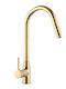 Ivory Gold Kitchen Faucet Pull Out Spray Head Single Handle Mixer Ivory ...