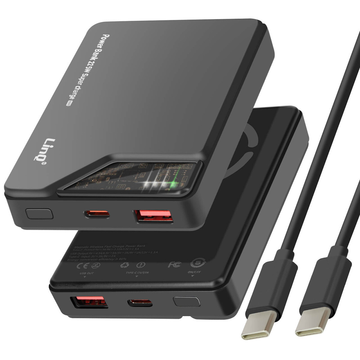 LinQ BW15806 MagSafe Power Bank 15000mAh 20W με Θύρα USB-C Power ...