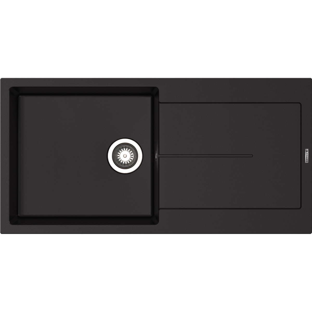 Pyramis 1b 1d Plus 070246211 Ένθετος Νεροχύτης από Συνθετικό Γρανίτη ...