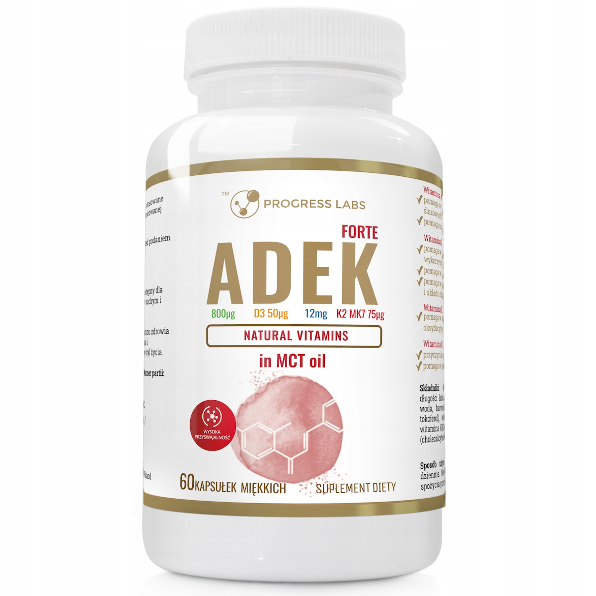 Dietary Supplement Progress Labs Adek Complex Capsules 60 Pcs | Skroutz.gr
