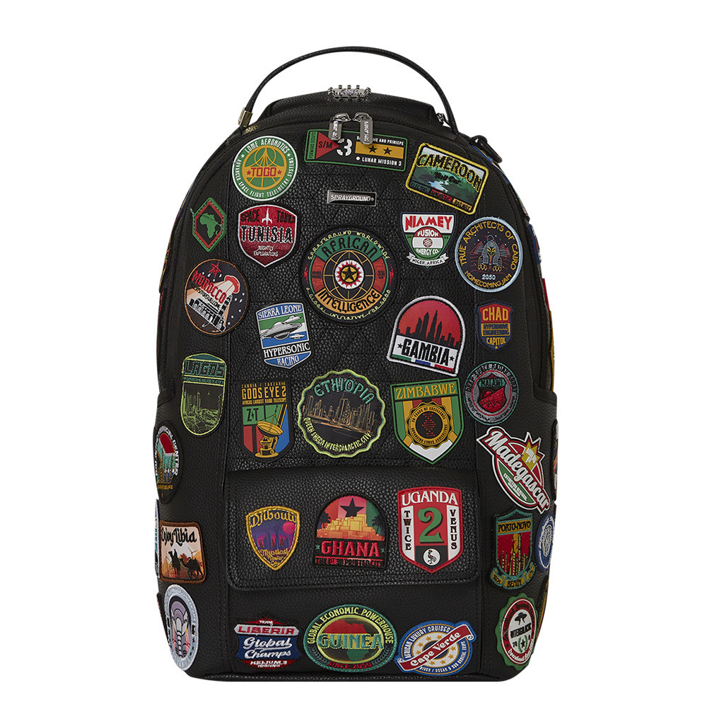 Sprayground Ai Africa 54 Patches Cargo Αδιάβροχο 21lt Μαύρο | Skroutz.gr