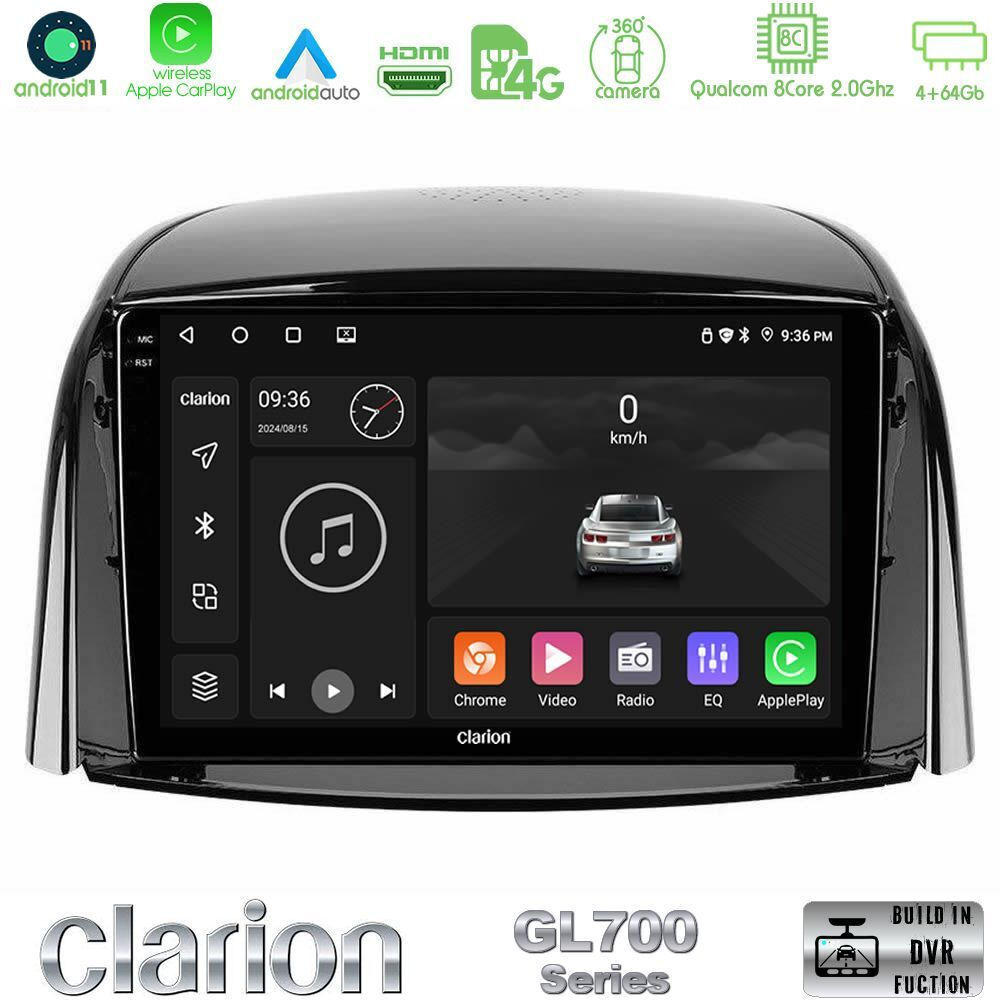 Clarion Ηχοσύστημα Αυτοκινήτου για Renault Koleos 2007-2015 (Bluetooth ...