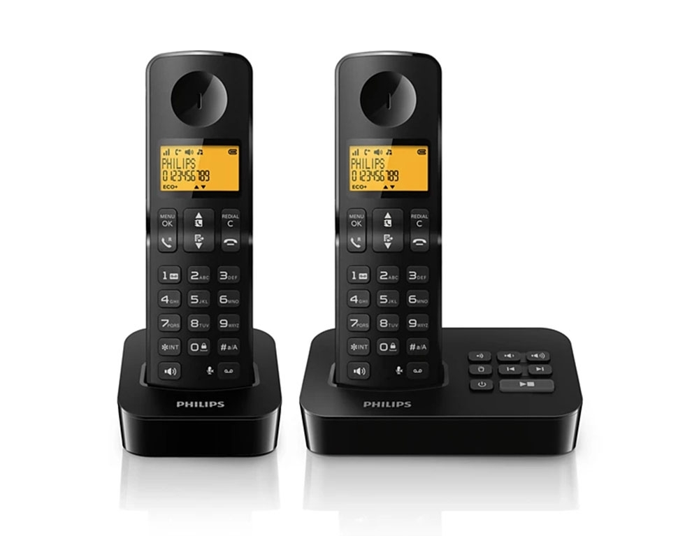 Philips D265 Ασύρματο Τηλέφωνο Duo με Ελληνικό Μενού Μαύρο | Skroutz Cyprus