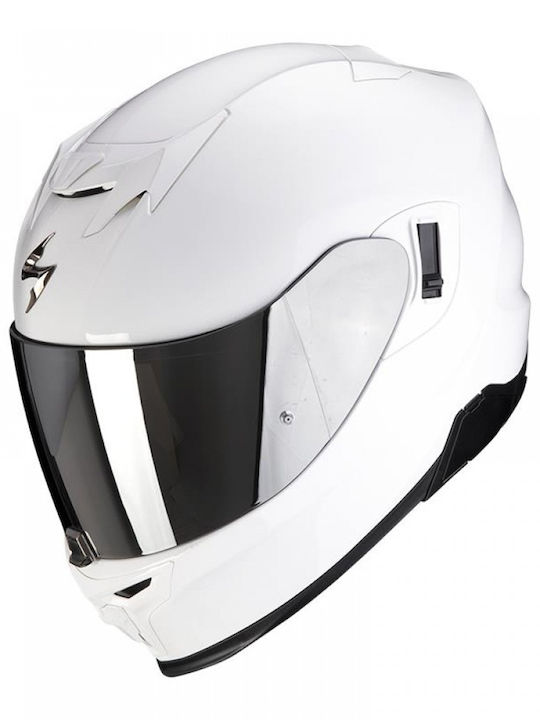 Scorpion Exo 520 Evo Air Solid White Κράνος Μηχανής Full Face ECE 22.06 1520gr με Pinlock ...