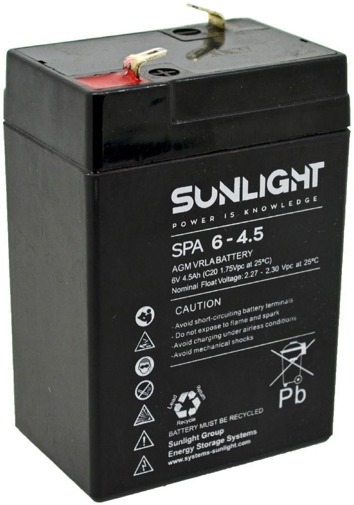 SunLight Vrla Μπαταρία UPS με Χωρητικότητα 4.5Ah και Τάση 6V 1τμχ ...