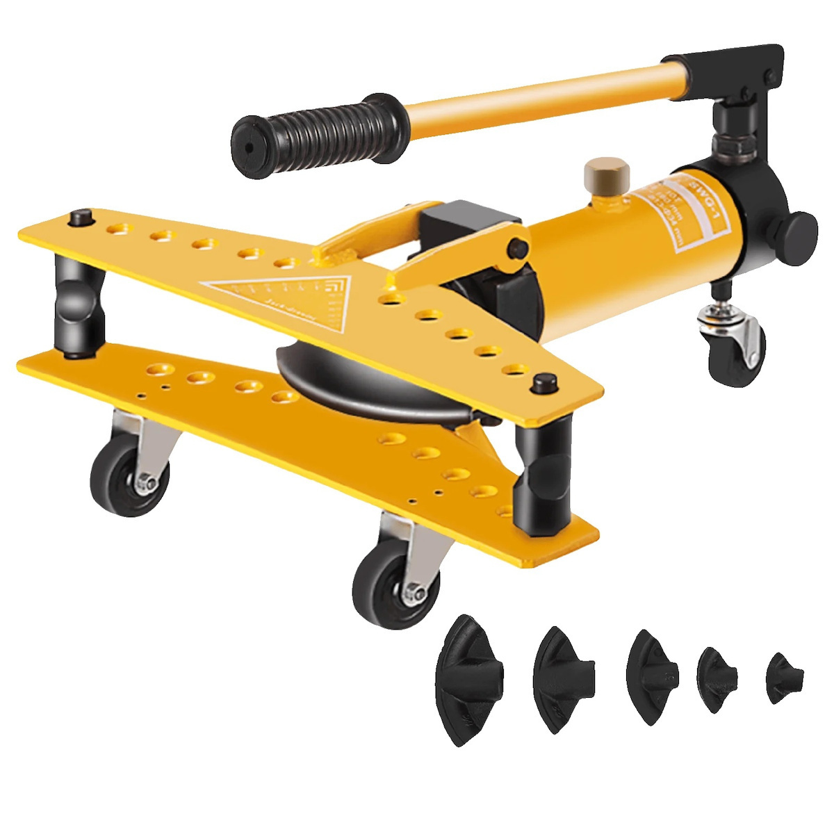 Manual Hydraulic Pipe Bender 10 Ton Output 6 Adjustable Dies Ergonomic ...