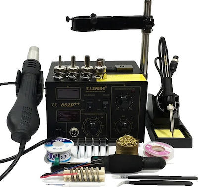 Saike 852d++ Smd Rework Station Hot Air Gun Adjustable Temperature ...