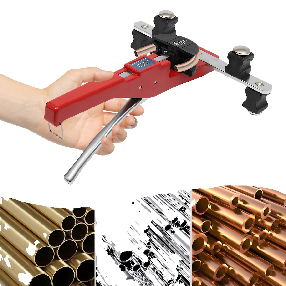 Pipe Bending Tool Set 7 Bending Heads Manual Operation Compact Design ...