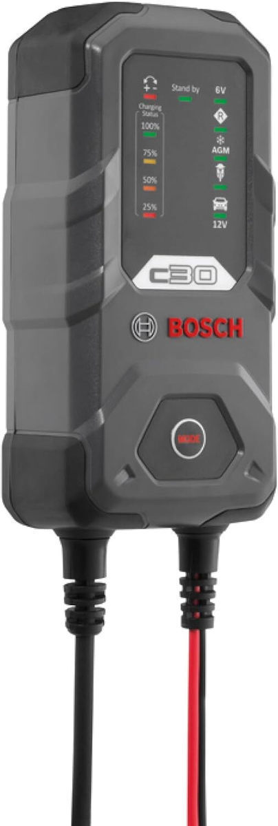 Bosch C30 Φορτιστής Μπαταρίας Αυτοκινήτου 12V 0189911030 | Skroutz.gr