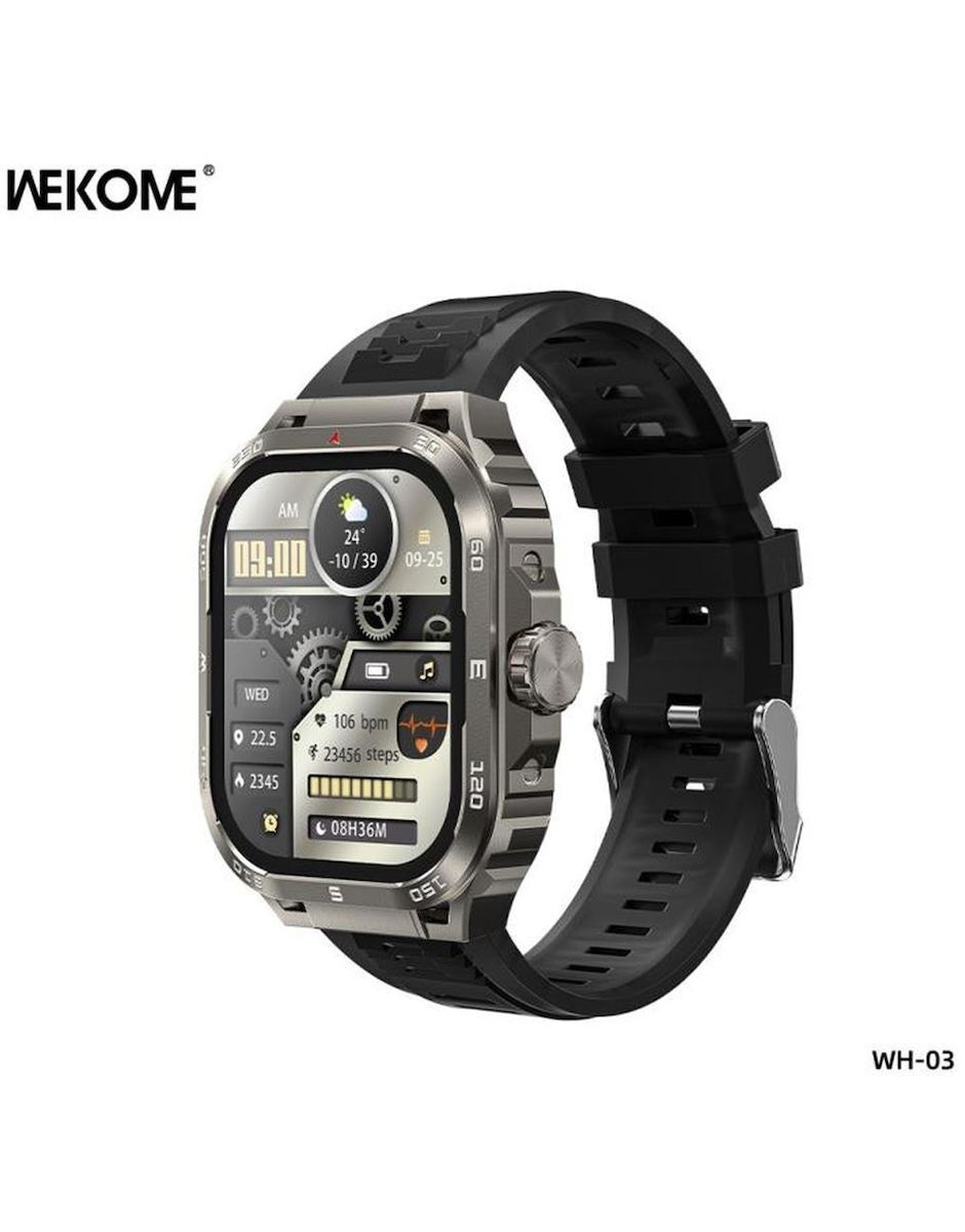 WK WH-03 Aluminium Smartwatch με Παλμογράφο (Γκρι) | Skroutz.gr