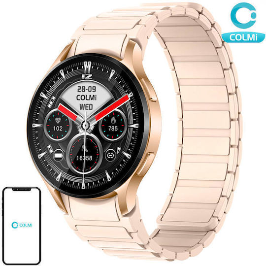 Colmi i28 Ultra 43mm Smartwatch με Παλμογράφο (Strap Gold) | Skroutz.gr